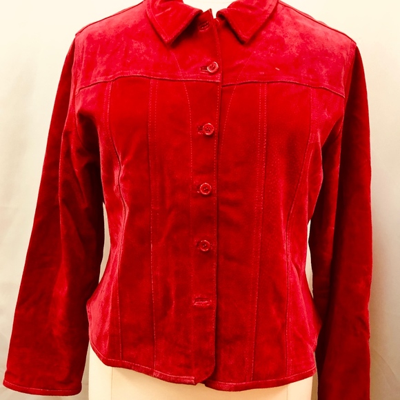 Live a Little | Jackets & Coats | Suede Jacket Raspberry Pink L | Poshmark